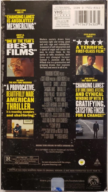 CHANGING LANES VHS 2002 £7.15 - PicClick UK