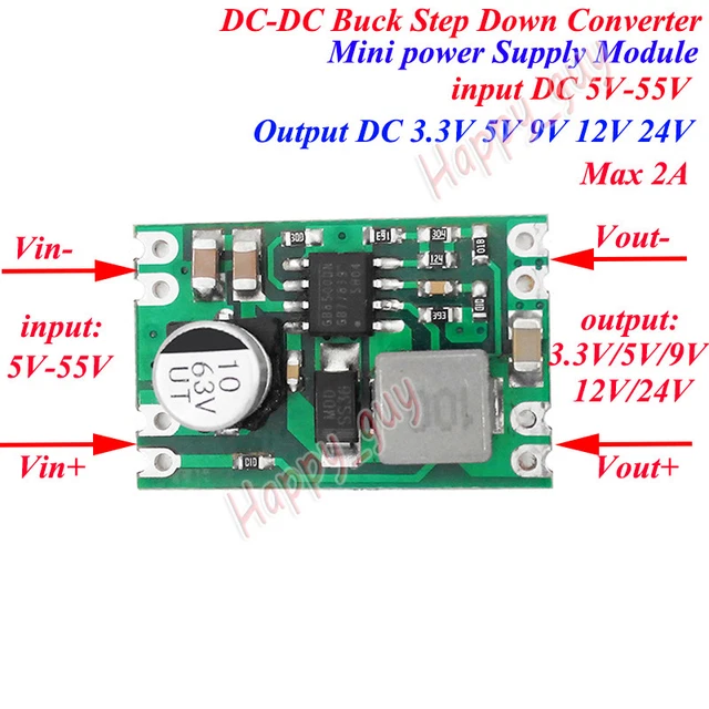 DC-DC BUCK STEP Down Volt Converter 3.3V 5V 9V 12V 24V 48V Power Supply ...