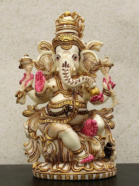 INDÙ DIO SIGNORE Ganesha Ganpati Idolo Sculture Statua Figurina Arredo ...