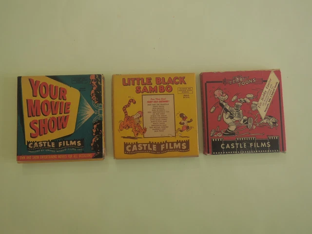 3 OLD 1950'S Castle Films Cartoons, 8mm Film, boxes only £9.47 ...