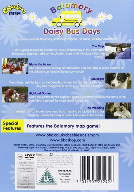 BALAMORY DAISY BUS Days DVD BBC CBeebies 5 Episodes Brand New UK Sealed ...