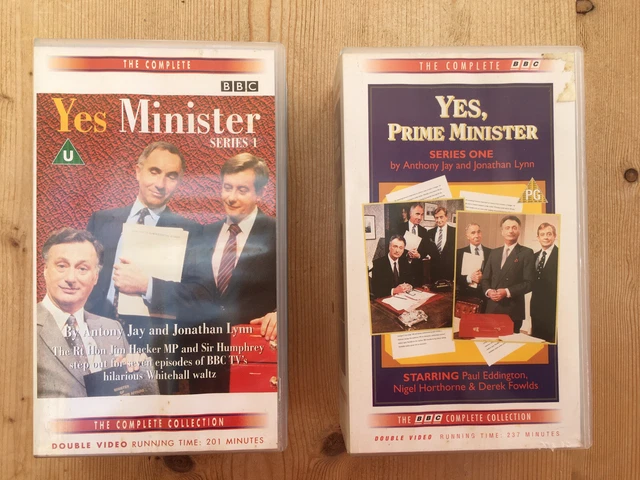 VHS TAPES, YES, Minister Series 1 & Yes, Prime Minister Series 1 £5.00 ...