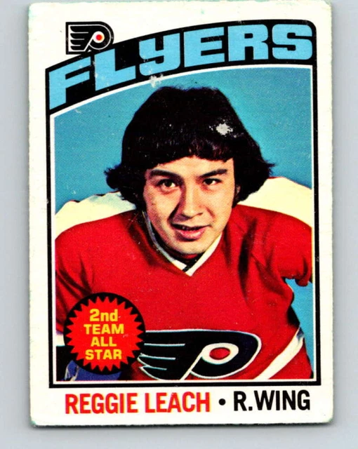 (HCW) 1976-77 O-PEE-CHEE #110 Reggie Leach Philadelphia Flyers V12577 ...