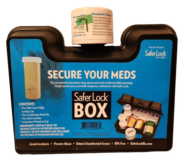NEW LOCK BOX Safe Case Medication Secure 4 Digit Combination Locking ...
