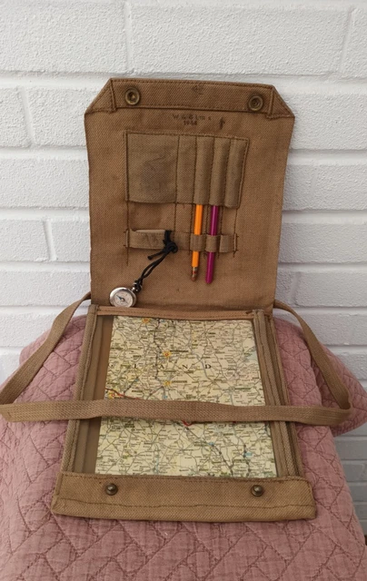 WW2 BRITISH ARMY Webbing Map Case Dated 1944 £40.00 - PicClick UK