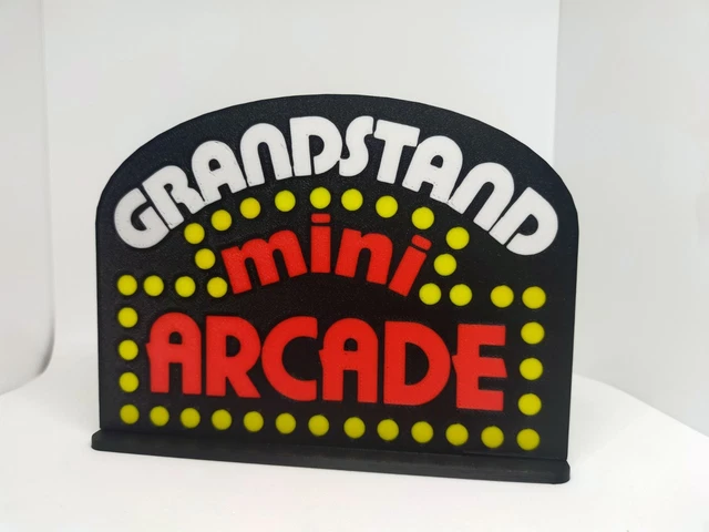 GRANDSTAND RETRO 1980 Mini Arcade 3D Printed Display Logo £21.52 ...