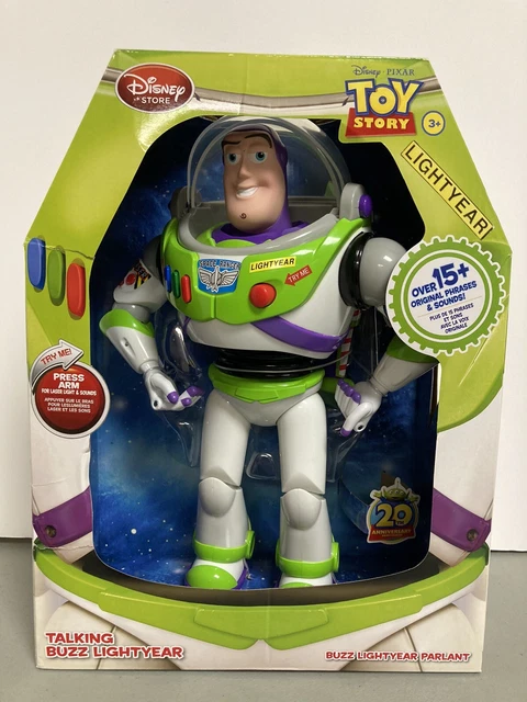 DISNEY STORE TOY Story 20th Anniversary Buzz Lightyear Talking Figure ...