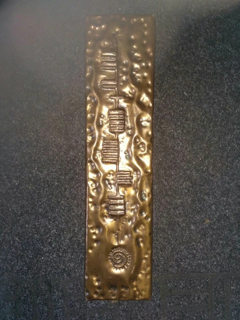 RARE COPPER SLAINTE Ogham Hugh O Carroll 1979 signed and dated £35.00 ...