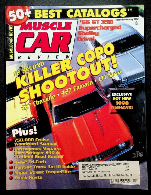 MUSCLE CAR REVIEW Magazine December 1997 January 1998 GT 350 Shelby ...