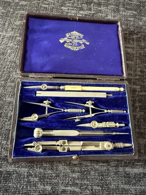 A G THORNTON Vintage Technical Drawing Instrument Set £13.21 - PicClick UK