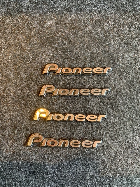 4 X PIONEER Lautsprecher Aufkleber Sticker Audio - Aluminium Emblem EUR ...