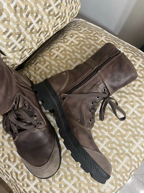 HARLEY DAVIDSON SOFT Leather Buckle Zipper Side Brown Boots Men Size 8 ...