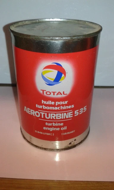 ANCIEN POT GRAISSE bidon huile antigel total aeroturbine garage vintage ...