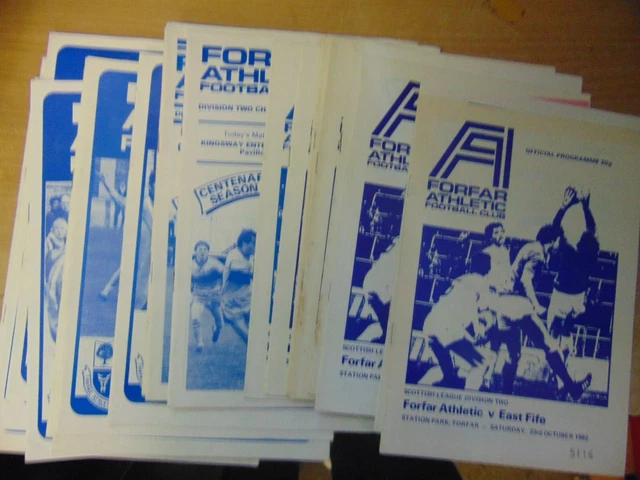 BUNDLE OF 22 x Forfar Athletic FC Programmes 1982-86 Listed £2.58 ...