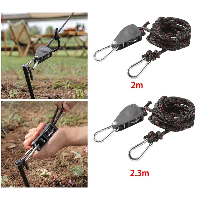 CINTRES À CLIQUET de poulie de corde de tente de camping polyvalente ...