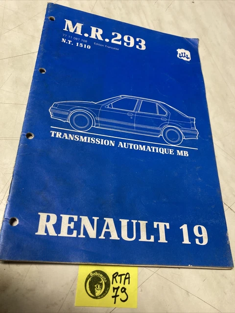 RENAULT R19 AUTOMATIC Manual Repair Workshop Review Automotive ...