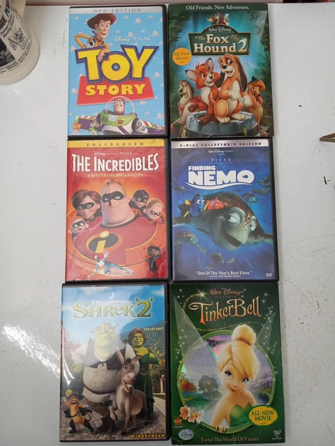 DISNEY - TINKER Bell Nemo Incredibles Shrek 2 Toy Story Fox Hound 2-Lot ...