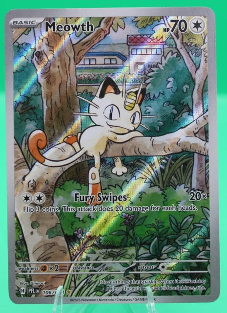 POKEMON MEOWTH - ME02: Phantasmal Flames (PFL) 106/094 / Illustration ...