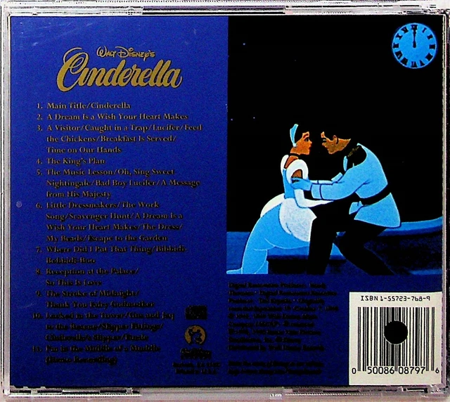 Cinderella Walt Disney Records Soundtrack Cd 1950 Animation Oliver