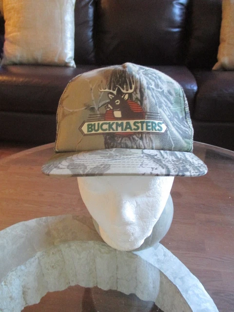 VINTAGE BUCKMASTERS SNAPBACK Hat Camo Deer Hunting Mesh Trucker Adult ...