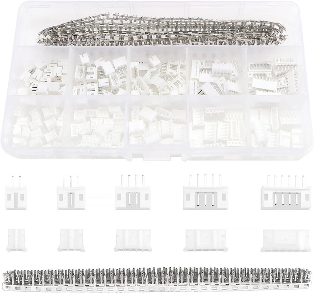 420 PCS 2.0MM JST-PH Connector Kit, JST-PH 2/3/4/5/6 Pin Housing Female and Male £11.90 ...