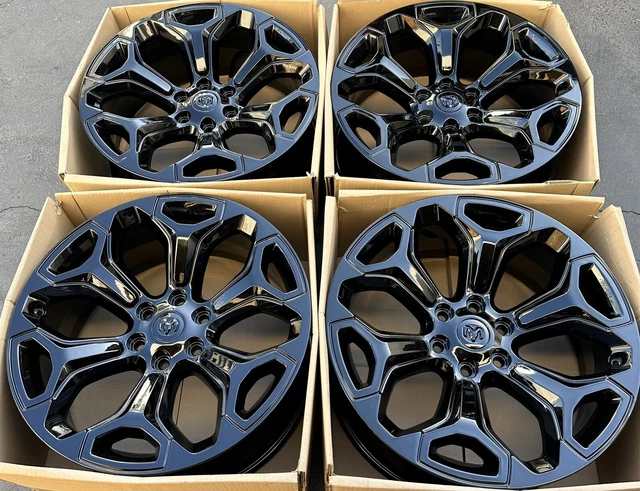 22& DODGE RAM 1500 Factory Wheels Gloss Black Rims OEM 2685 2019-2023 ...