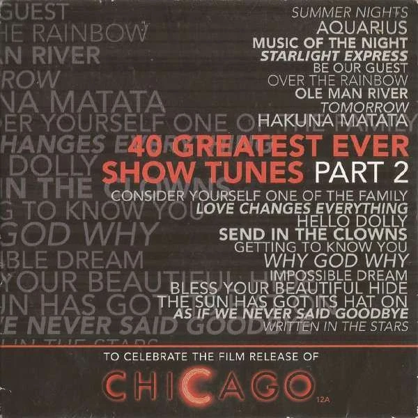 40 GREATEST EVER Show Tunes: Part 2 - Promo Cd (2003) Oliver, Lion King ...