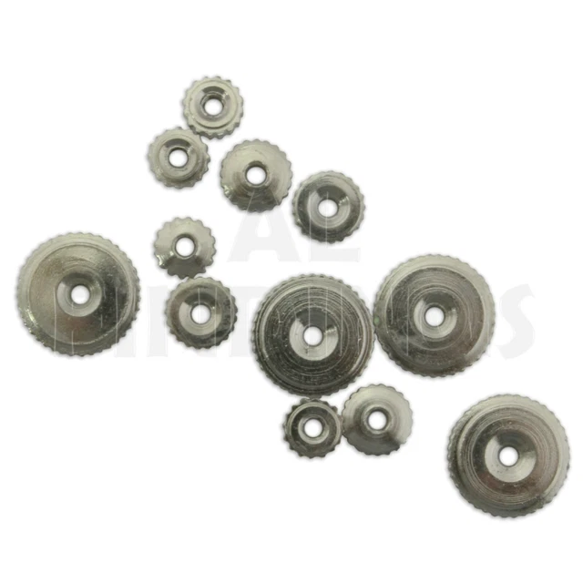 12 STEEL CLOCK hand Nuts American metric clockmakers parts repairs ...