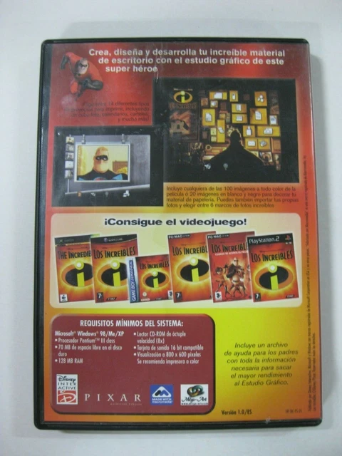 LOS INCREIBLES PC Cd-Rom Estudio Grafico Disney-Pixar EUR 3,50 ...