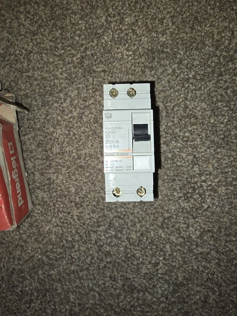 LEGRAND 63 AMP 30mA DOUBLE POLE RCCB RCD TYPE AC R-02603 £30.00 ...
