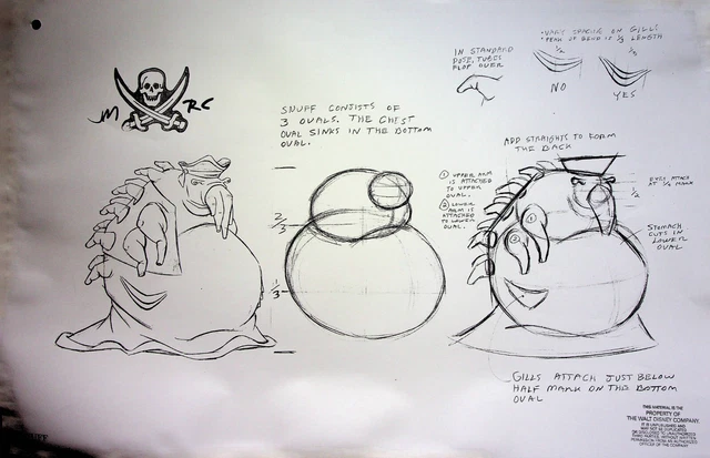 TREASURE PLANET PRODUCTION Animation Character Layout Model SHEET COPY ...