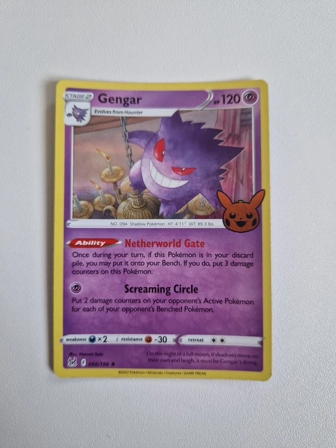 2022 POKEMON CARD Halloween Gengar 066/196 Rare Stage 2 Near Mint £0.99 ...