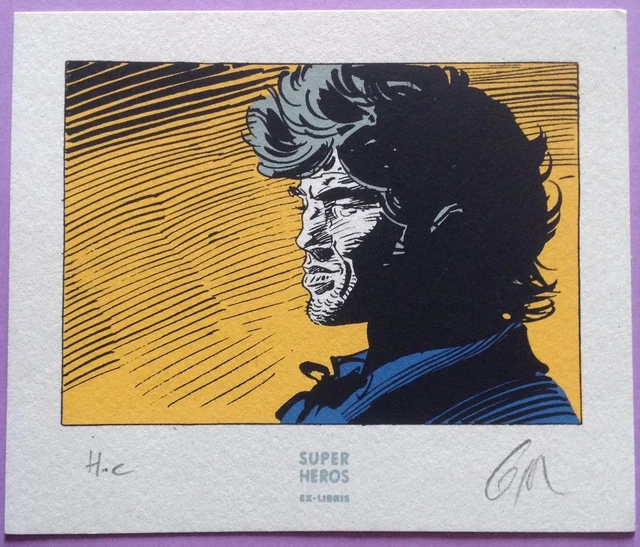 GIR MOEBIUS EX-LIBRIS Blueberry inédit Signé ,XL Sérigraphie BD Super ...