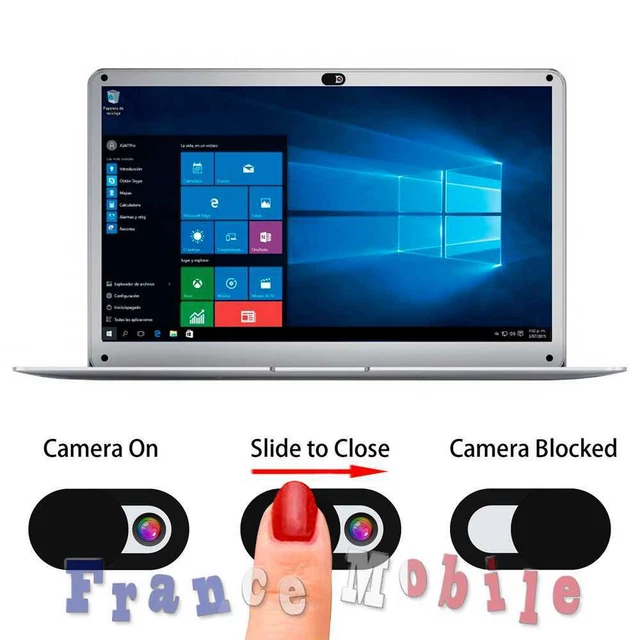 6 STICKER CACHE Webcam Ultra Fin Autocollant Coulissant pour Caméra ...