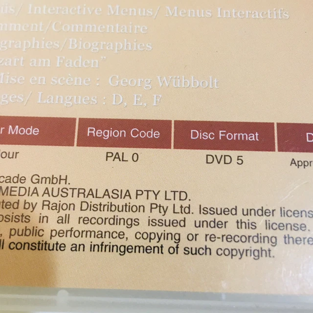 MOZART THE MARRIAGE Of Figaro (DVD, 0) $34.00 - PicClick AU