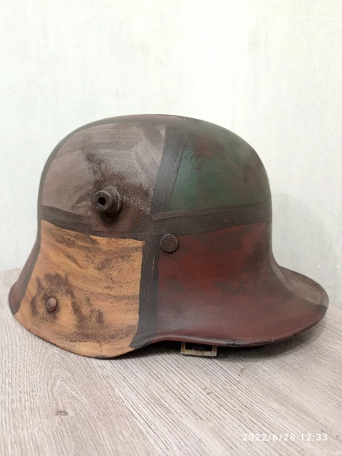 WW1 GERMAN M16 HELMET ORIGINAL WWI RARE BATTLE DAMAGE, WWI Relic £521. ...