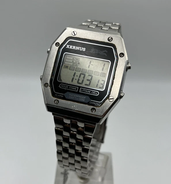 VINTAGE XERNUS MENS LCD divers watch rare £69.99 - PicClick UK