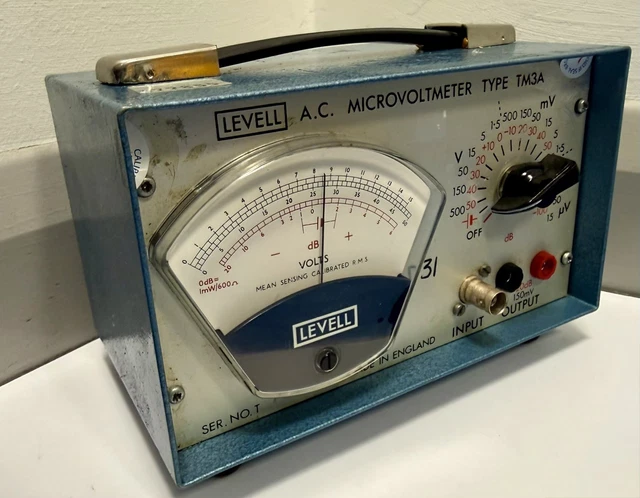 VINTAGE TRANSISTOR AC Microvoltmeter TM3ALevell Electronics Ltd £21.07 ...