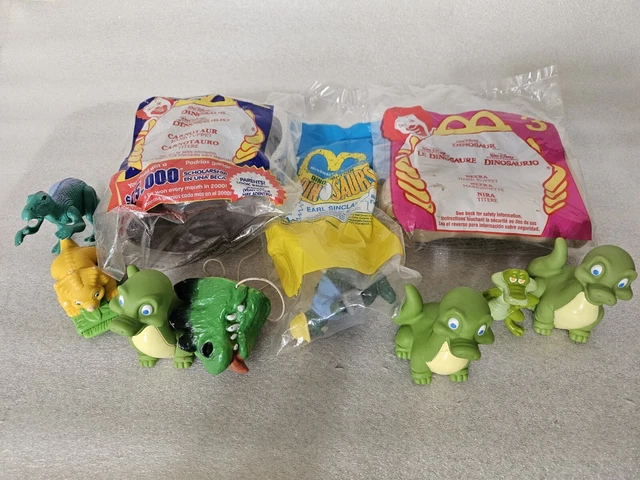 DINOSAUR TOYS FROM Fast Food Meals, McDonald's, Burger King, Vintage ...