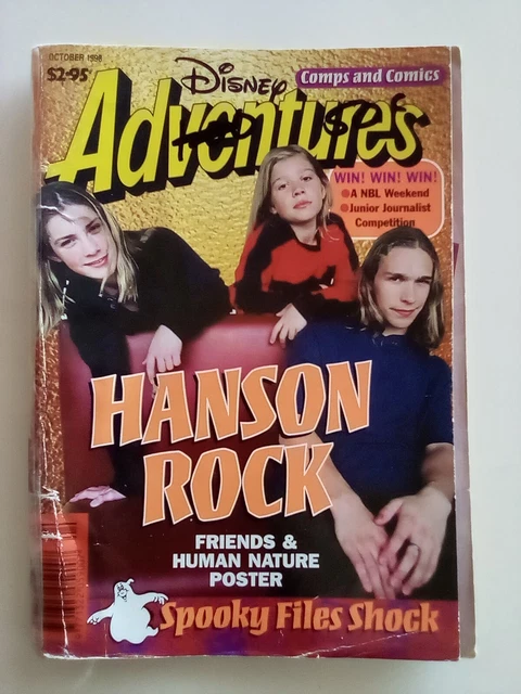 DISNEY ADVENTURES - Comic Magazine October 1998 Hanson OOP 90s 1990s ...