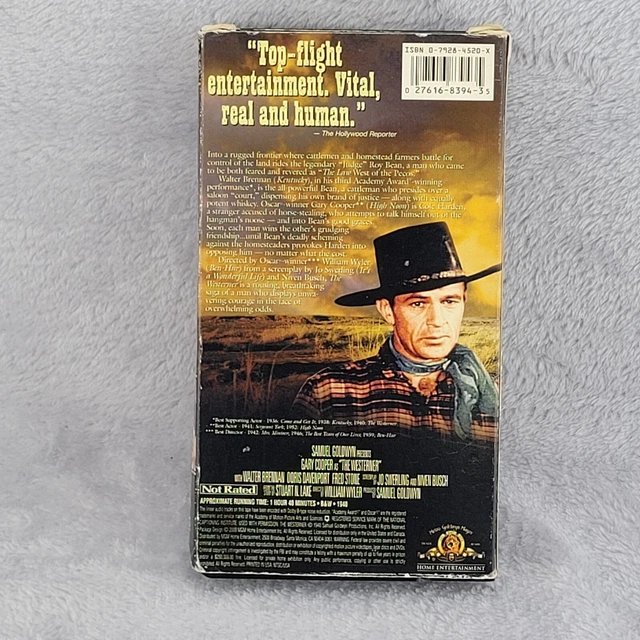 THE WESTERNER VHS 1940 B&W Gary Cooper Walter Brennan Doris Davenport ...