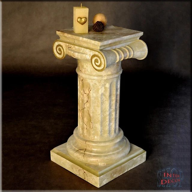 DEKOSÄULE SÄULE BLUMENSÄULE Podest Antike Griechische Marmor Optik ...