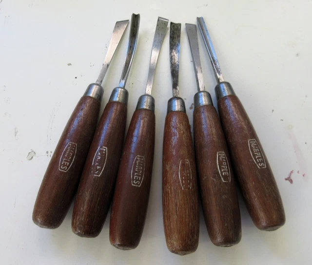 6 SMALL MARPLES Chisels Spoon Gouges Wood Carving Tools £29.00 ...