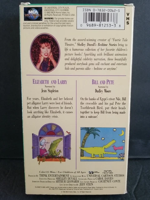 SHELLEY DUVALL'S BEDTIME Stories VHS Video Tape Elizabeth and Larry ...