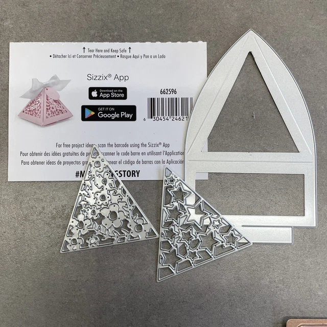 SIZZIX PYRAMID BOX Dies. For Cards, Scrapbook etc £2.70 - PicClick UK