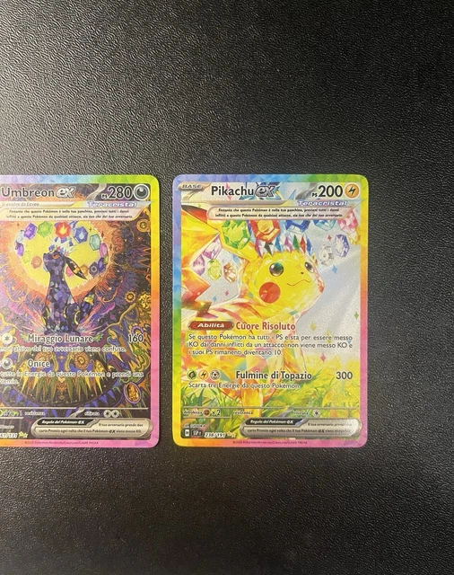 POKÈMON EVOLUZIONI PRISMATICHE Umbreon Ex Alternative + Pikachu Ex ...