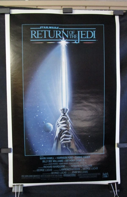 VINTAGE RETURN OF THE JEDI Star Wars POSTER Original 1983 Rolled 22x34 ...