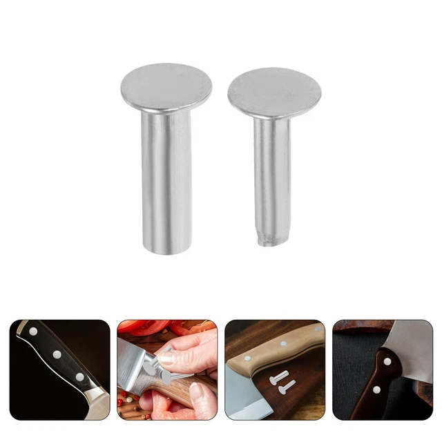 14 PAIRS KNIFE Making Supplies Handle Cutter Wood Grip Screws Fixer ...