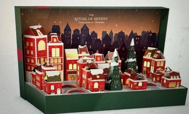 Elegantes Rituals Adventskalender Dorf Bilder