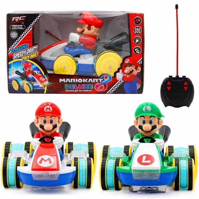 SUPER MARIO LUIGI Radio Remote Control RC Racing Kart Cars Vehicle Kids ...